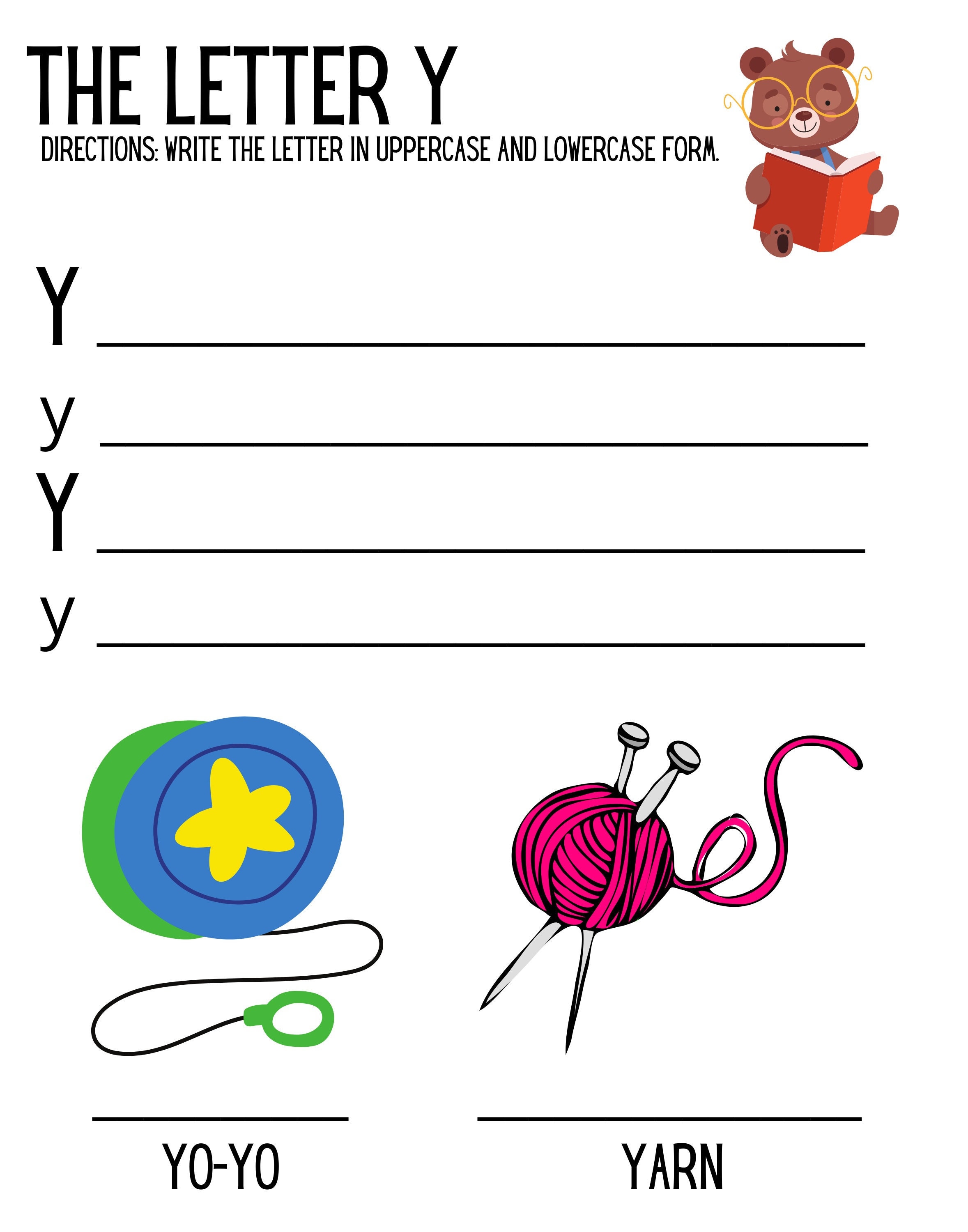 Letter Y Words For Kids