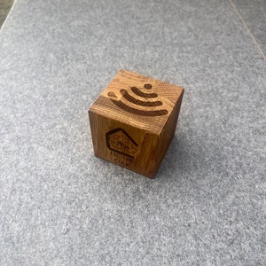 Wooden Cube With Company Logo or QR Code - Oak Cube 6x6cm - Etsy UK