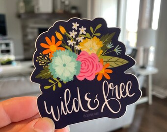 Wild and Free Sticker - Etsy