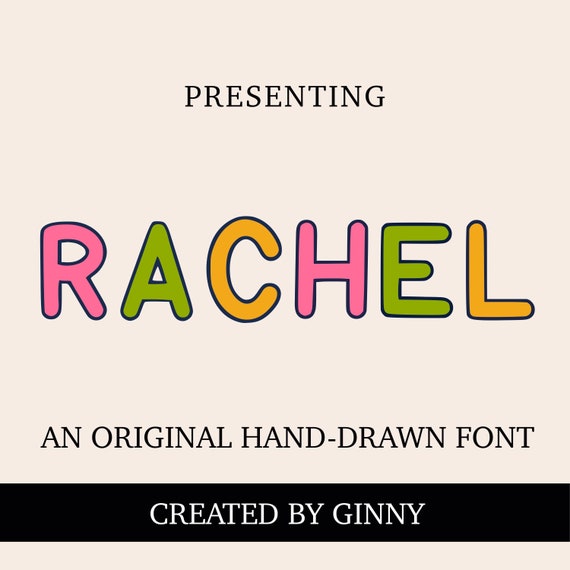 RACHEL Hand-drawn Font Digital Download - Etsy