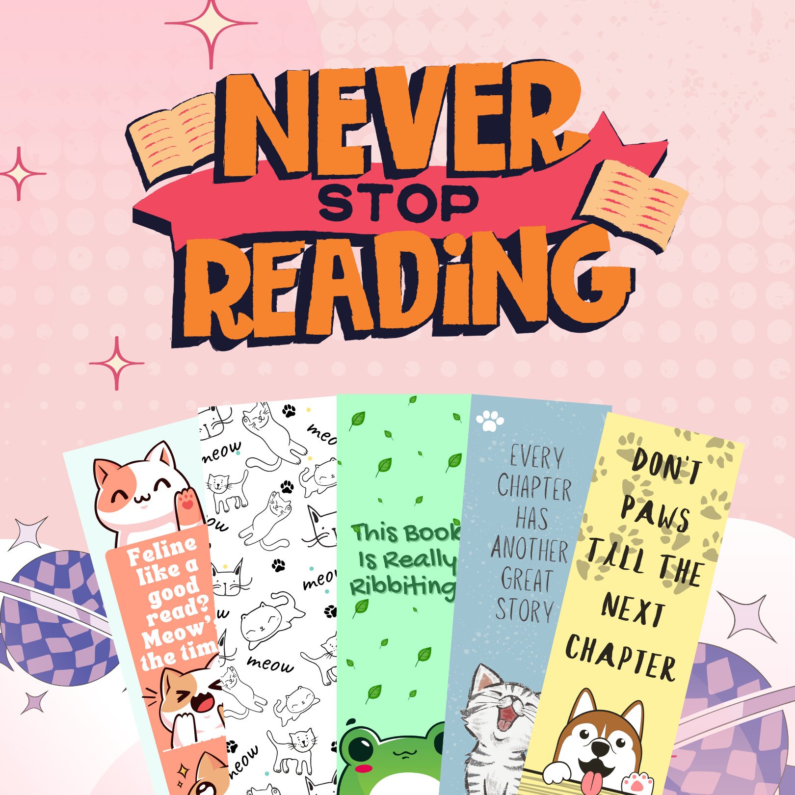 Adorable Critters Bookmark Set - 5 Pack Cute Themed Printable ...