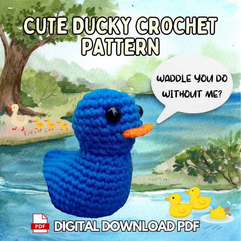 NO SEW Rubber Duck Amigurumi Crochet Pattern, Crochet Duck, Cute Duckie ...