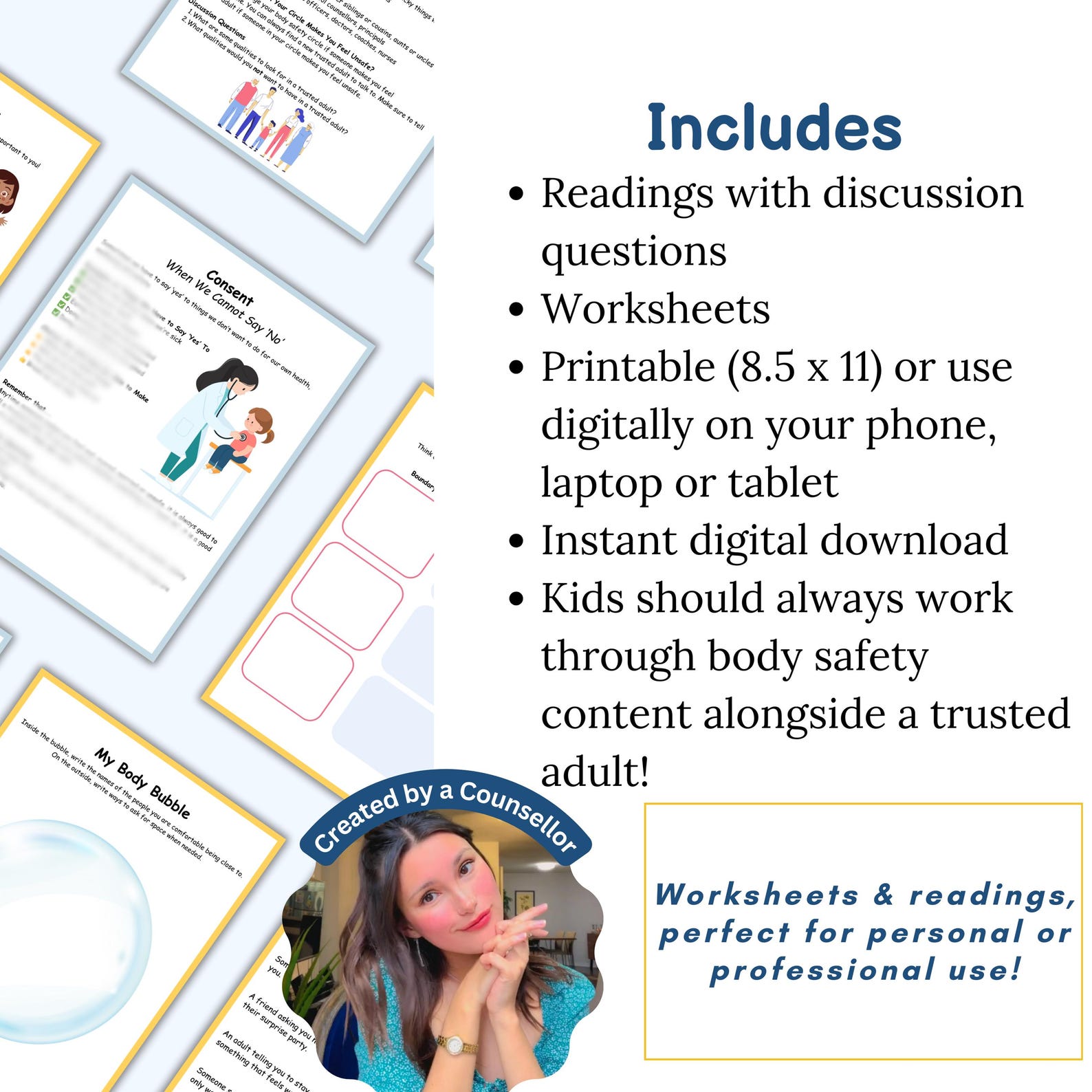 Body Safety Workbook, Child Protection, Kids Boundaries and Consent ...