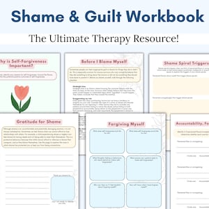 Shame Workbook, Shame Worksheets, Shame Spiral, Guilt Worksheet ...