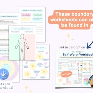 Personal Boundaries Worksheets, Therapy Worksheets, SEL, Social ...