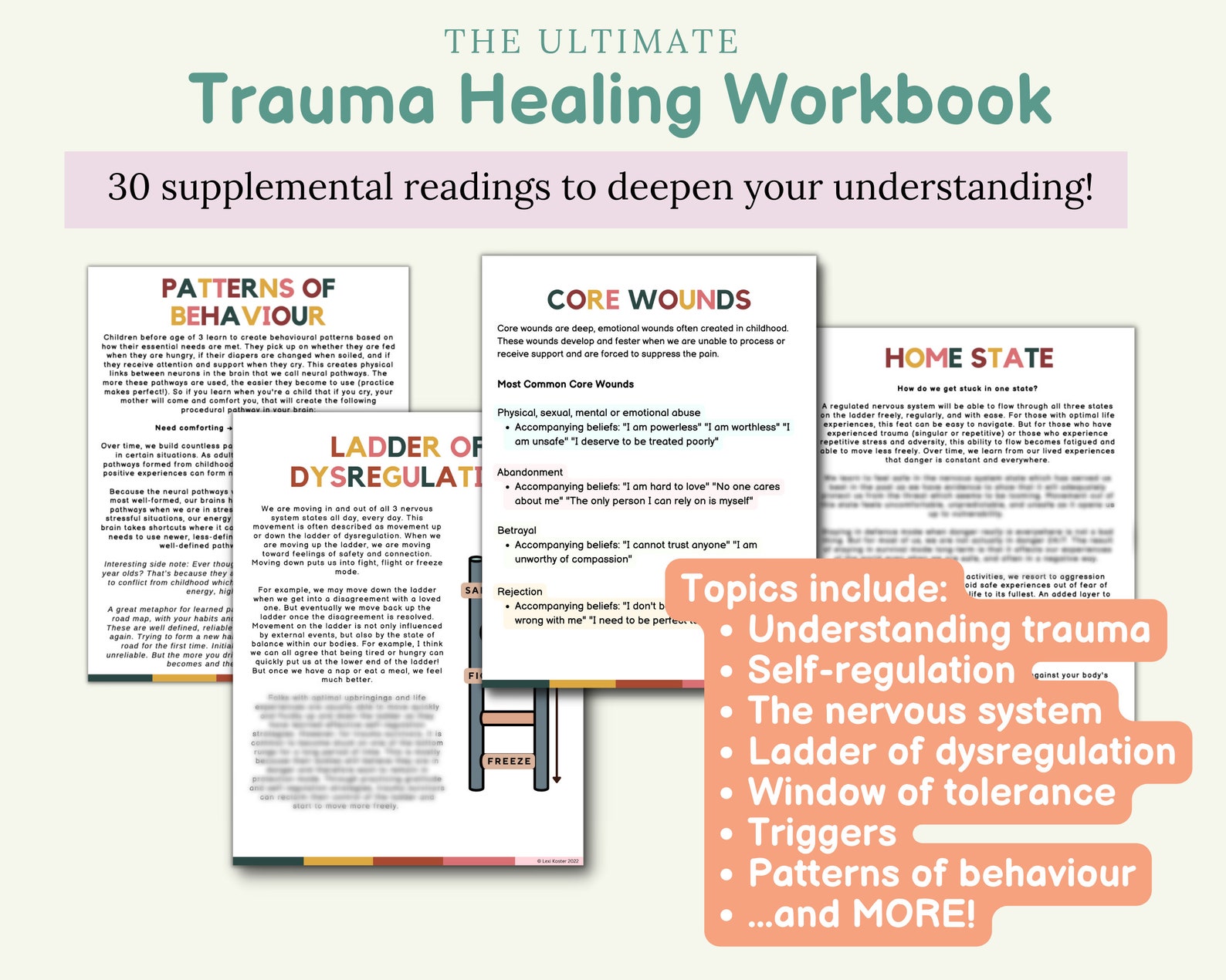 Trauma Worksheets | Trauma Workbook, Somatic Healing, Trauma Self Help ...