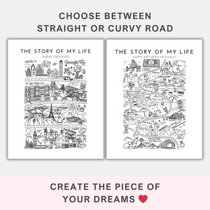 Life Story Map Custom Birthday Gift Story of My Life Retirement Gift ...