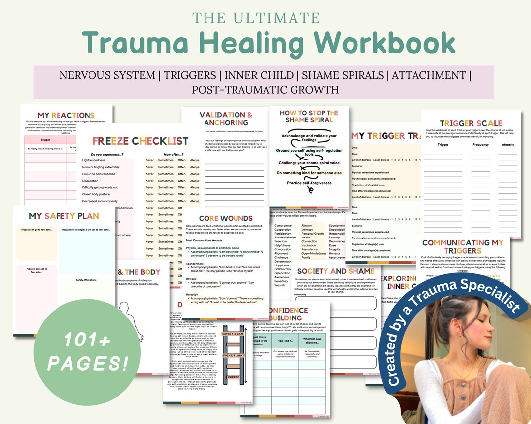 Trauma Healing Workbook Trauma Therapy Worksheets PTSD - Etsy Trauma Healing Workbook Trauma Therapy Worksheets PTSD - Etsy