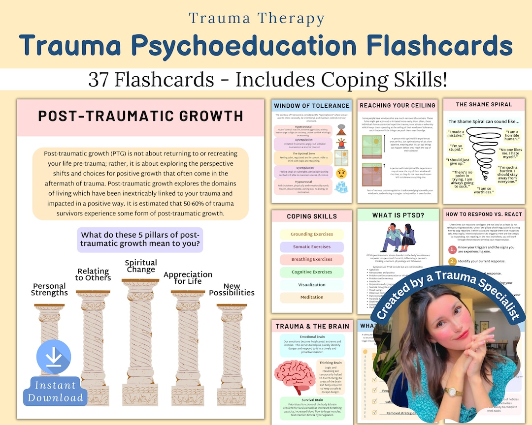 Trauma Therapy Psychoeducation, Trauma Therapy Poster, Trauma Response ...