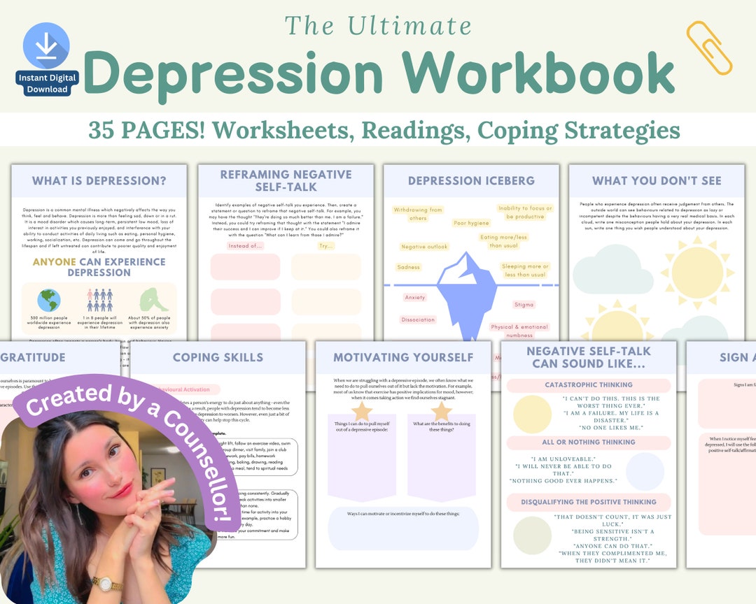 Depression Workbook, Depression Spiral, Depression Coping, Cognitive ...