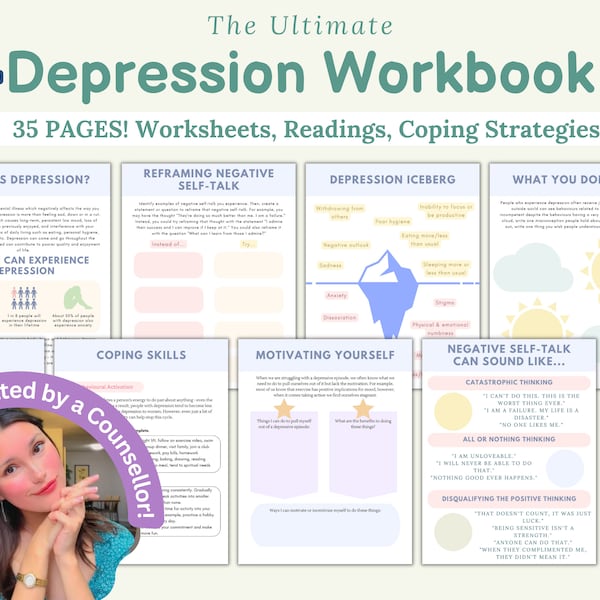 Teen Depression Worksheets - Etsy