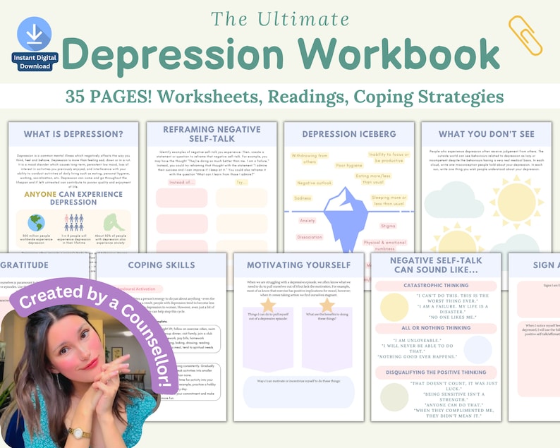 Depression Workbook, Depression Spiral, Depression Coping, Cognitive ...