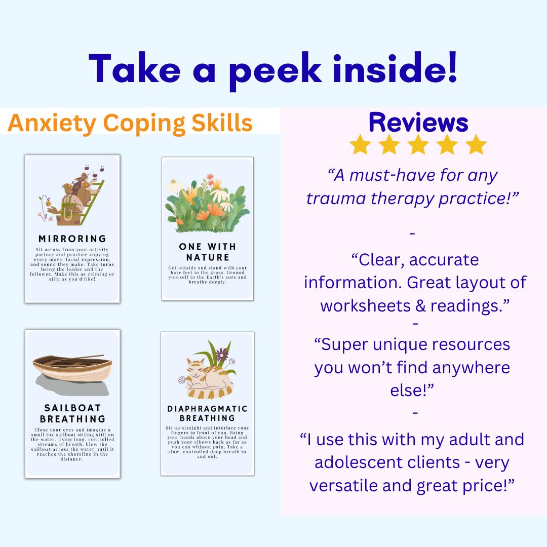 Therapy Worksheets Bundle, Trauma Healing, Inner Critic Worksheets ...