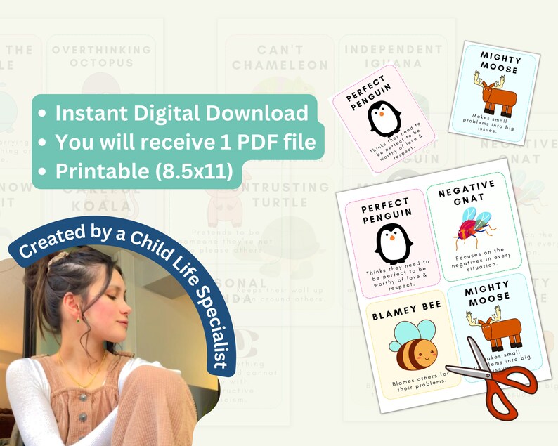 Thought Spiral Cards for Kids, School Counselling Resources, Social ...