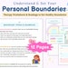 Personal Boundaries Worksheets, Therapy Worksheets, SEL, Social ...