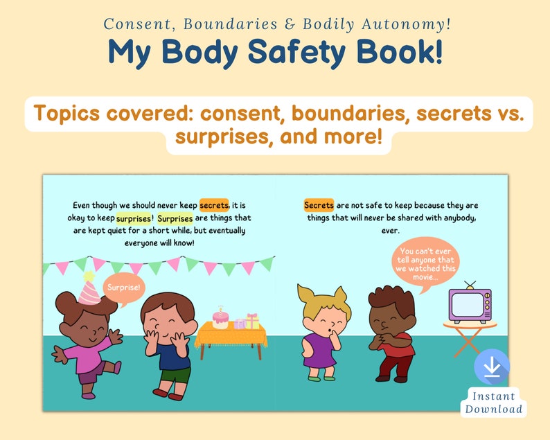 Body Safety Book for Kids, Consent, Boundaries for Kids, Social ...