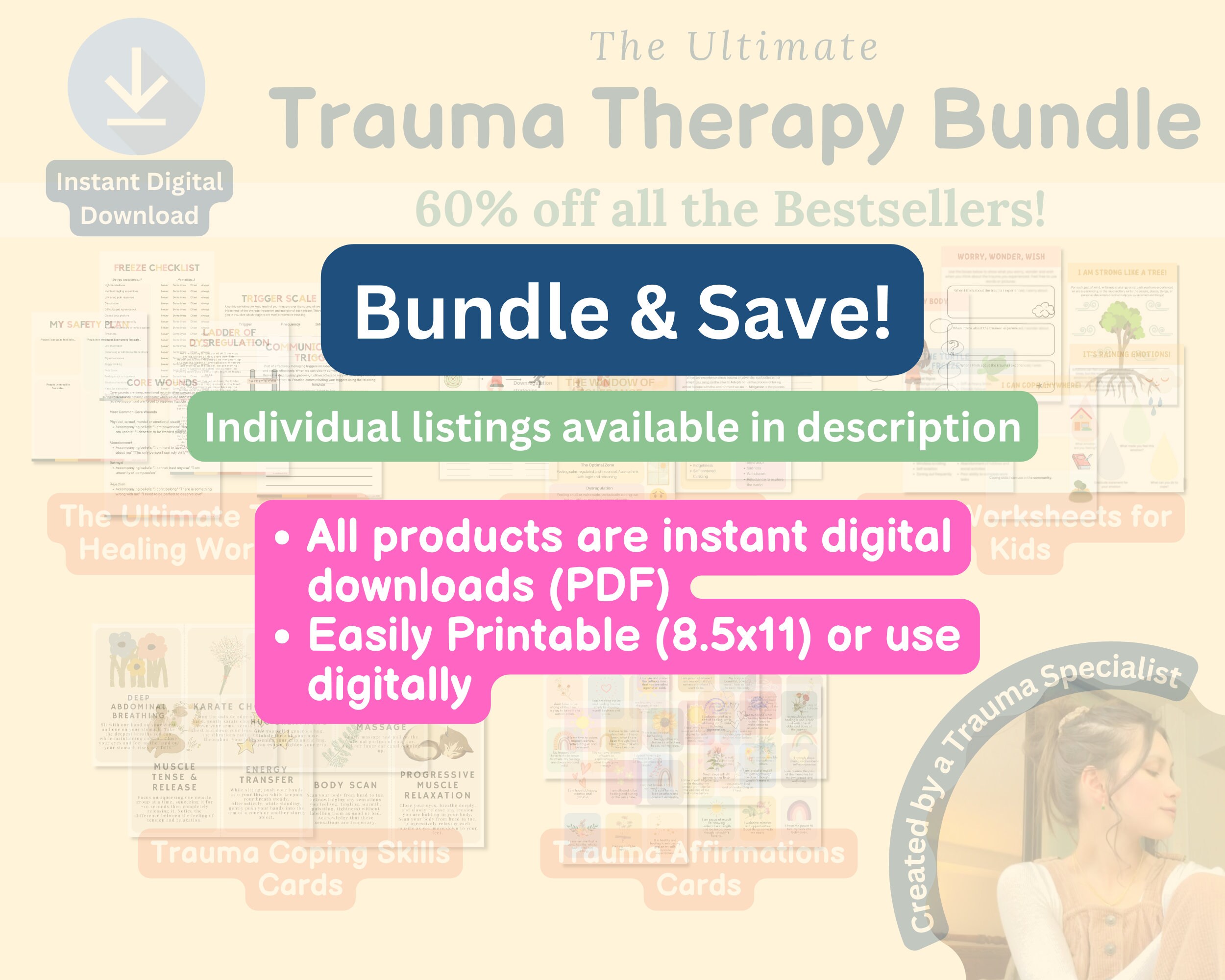 Trauma Bundle, Trauma Healing, PTSD, CPTSD, Somatic Therapy, Ptsd ...
