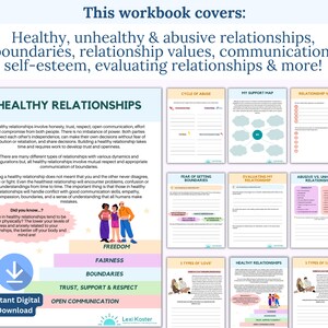 Healthy Relationships Worksheets | Cycle of Abuse, Trauma Bond, Break ...