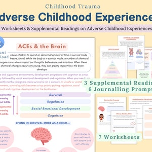 Adverse Childhood Experiences Worksheets & Readings, Childhood Trauma ...