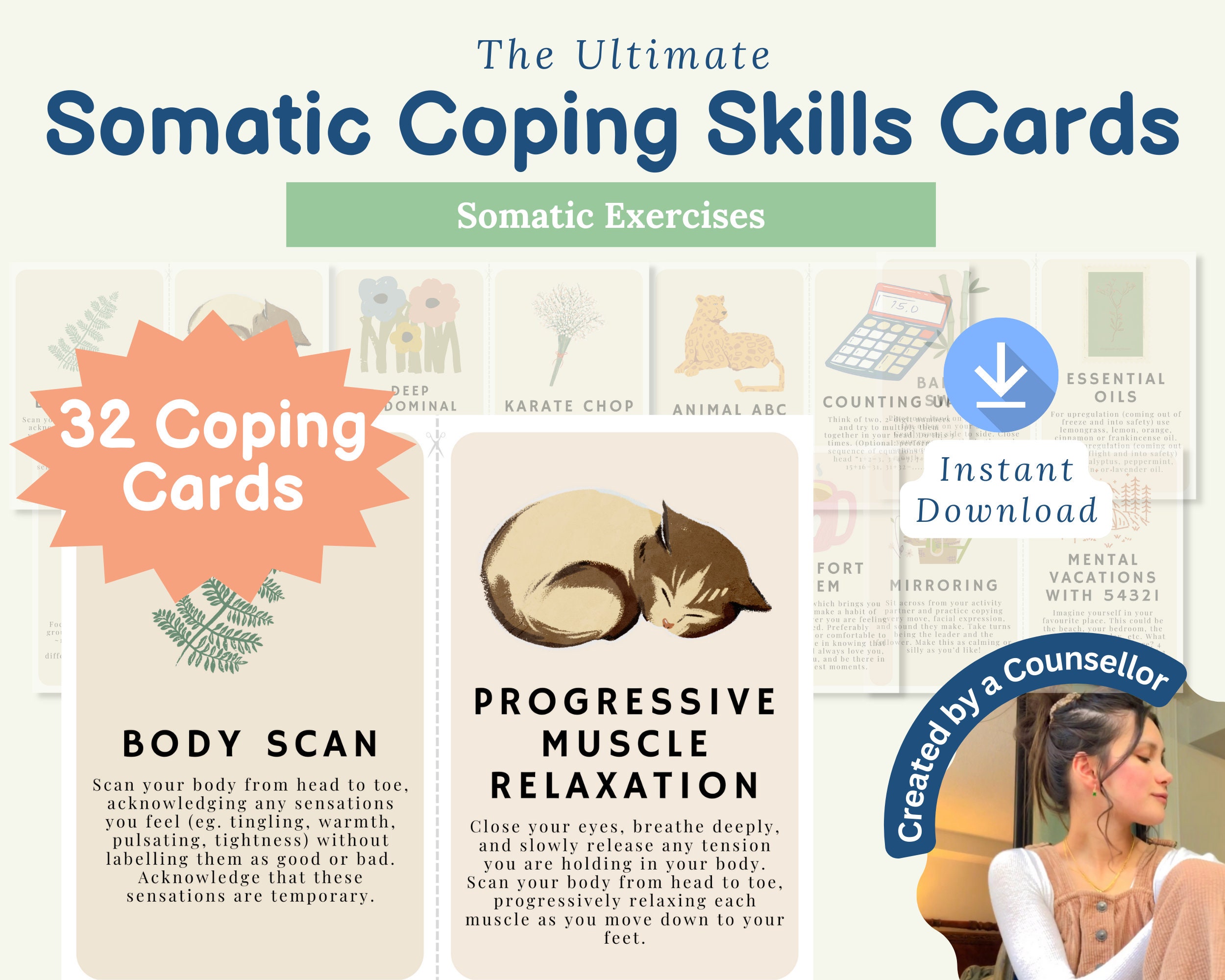 Somatic Therapy Exercise Cards Vagus Nerve Stimulation - Etsy