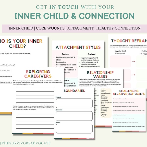 Attachment Style Worksheets - Etsy