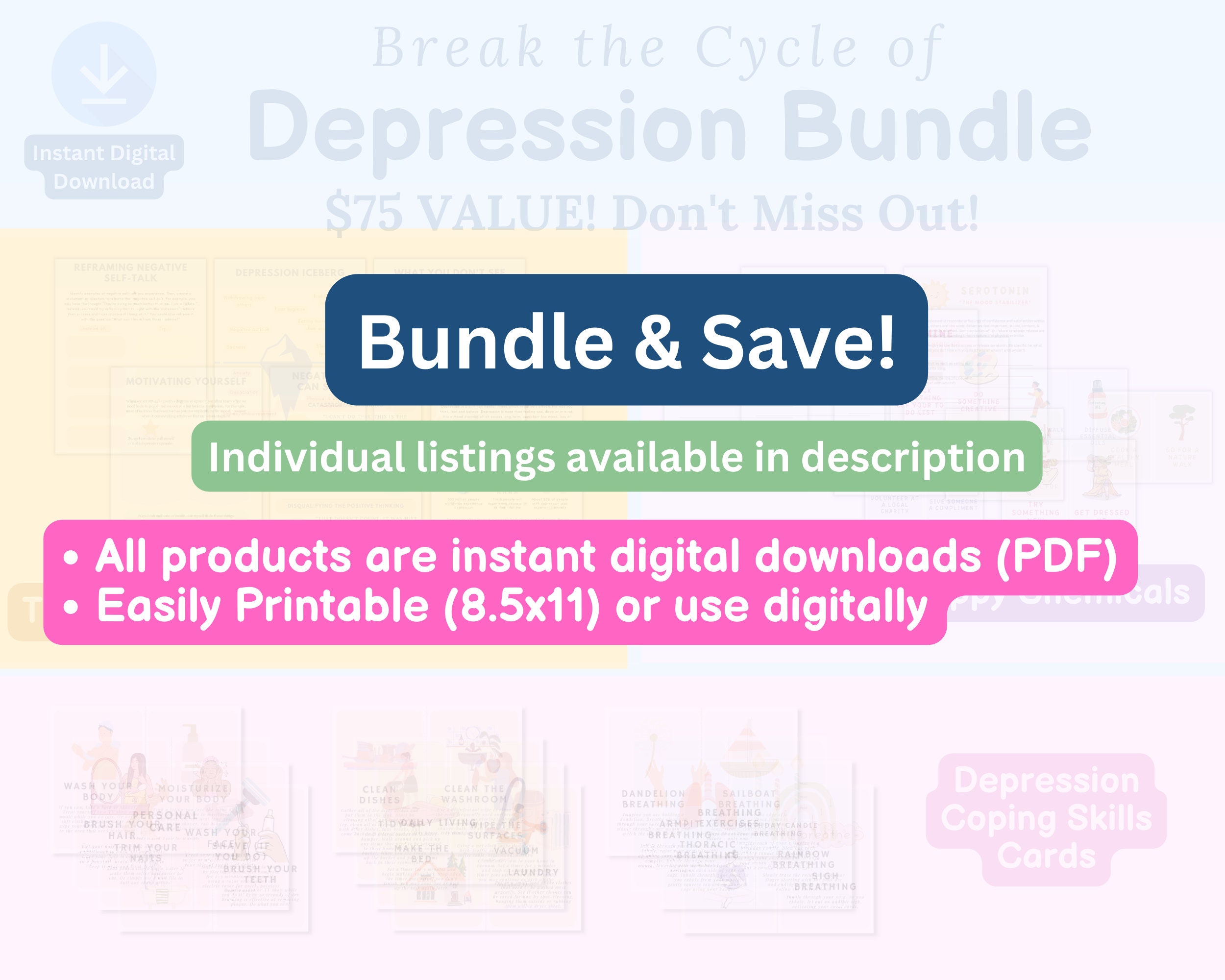 Depression Worksheets, Depression Spiral, Teen Depression, Depression ...