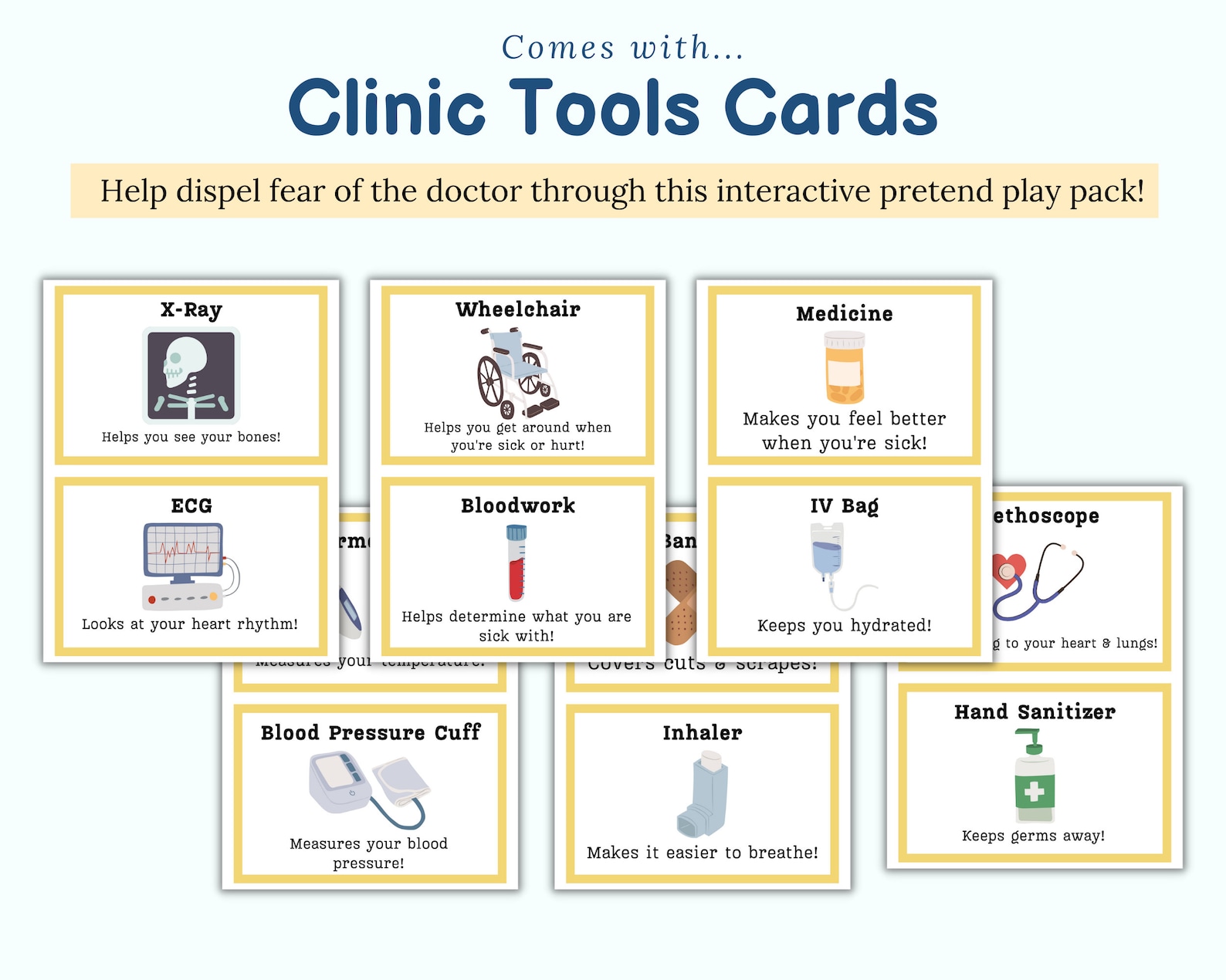 Doctor Pretend Play Printable, Medical Play, Play Therapy, Hospital ...