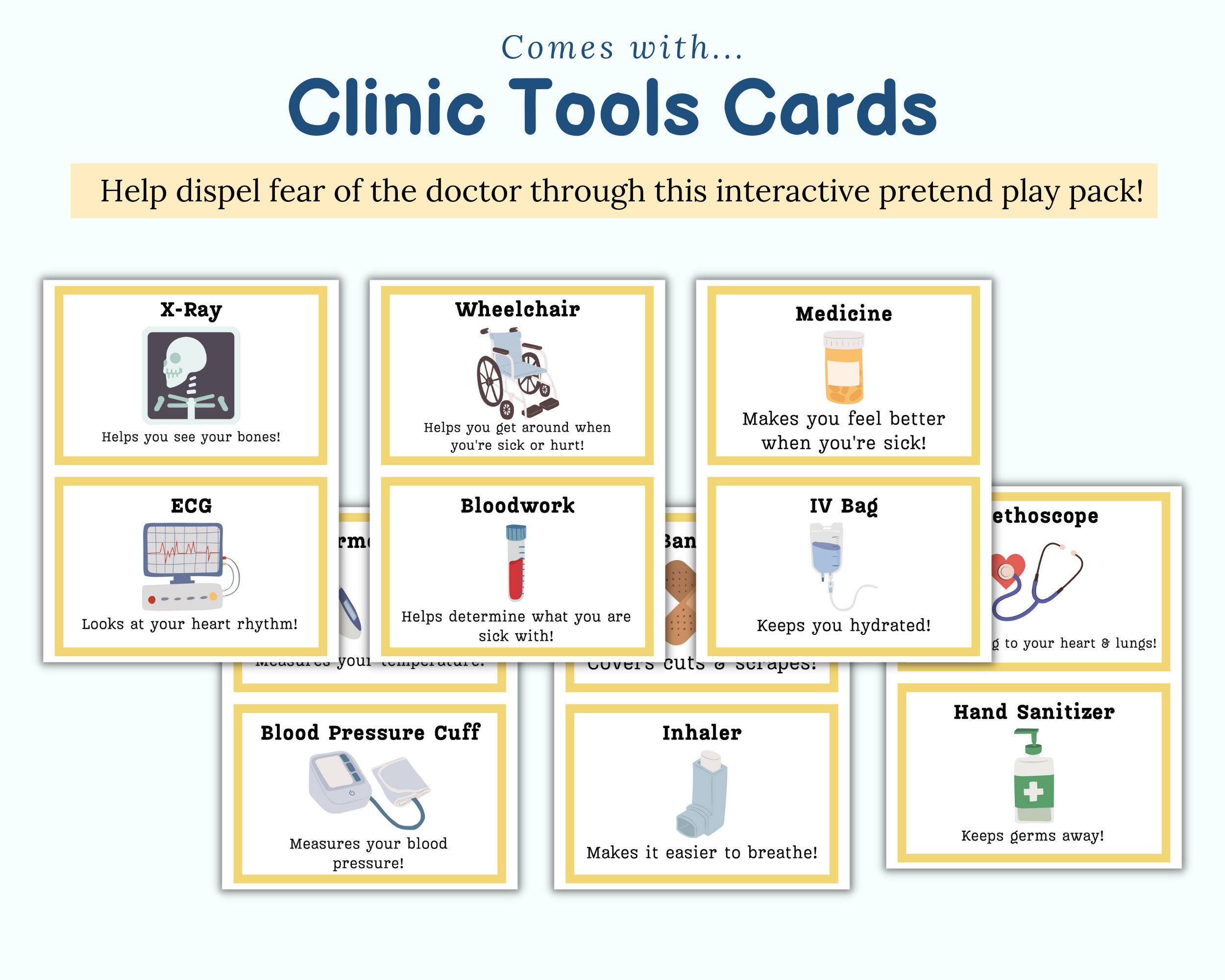 Doctor Pretend Play Printable, Medical Play, Play Therapy, Hospital ...