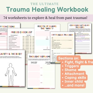 Trauma Worksheets | Trauma Workbook, Somatic Healing, Trauma Self Help ...