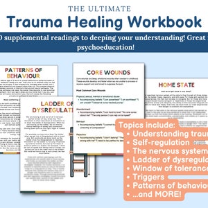 Trauma Healing Workbook | Trauma Therapy Worksheets, PTSD Worksheet ...