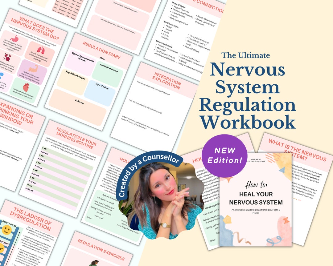 Nervous System Regulation Workbook, Somatic Exercises, Fight or Flight ...