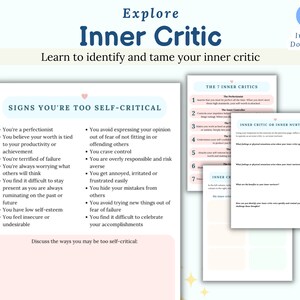 Self Esteem Worksheets | Self Worth Worksheet, Inner Critic, Confidence ...
