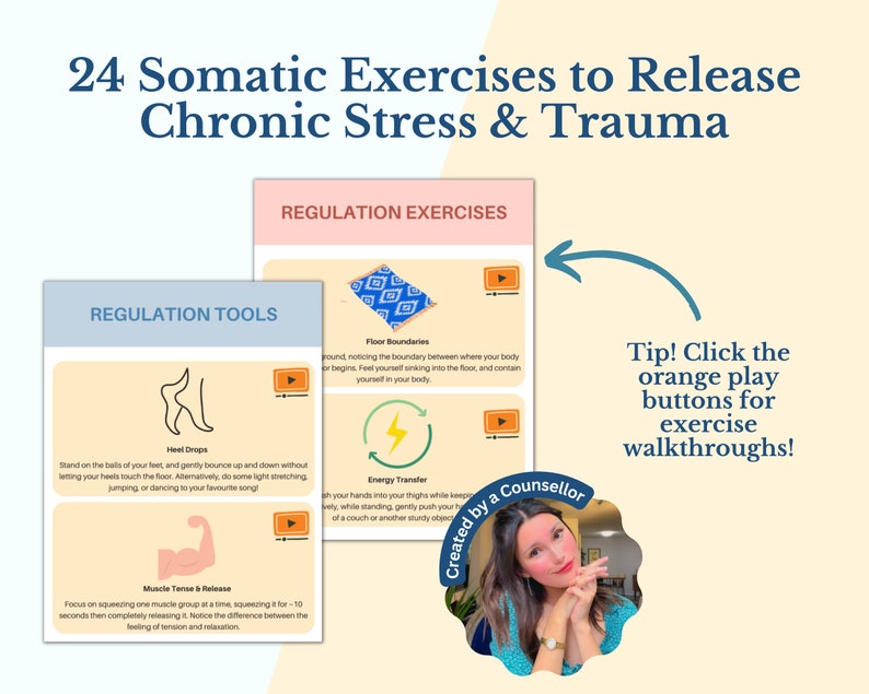 Nervous System Regulation Workbook Trauma Worksheets Teen, Somatic Exercise, Polyvagal Theory ...