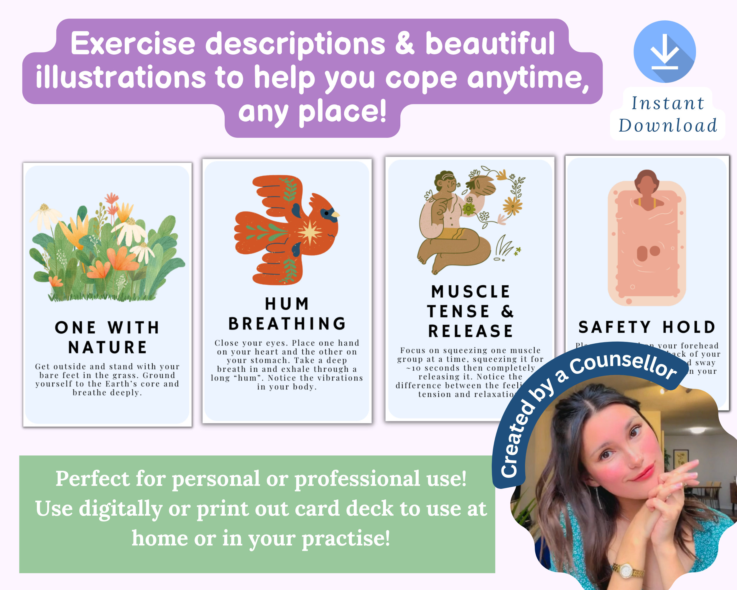 Anxiety Coping Skill Cards Anxiety Relief, Panic Attack, Coping Skills ...