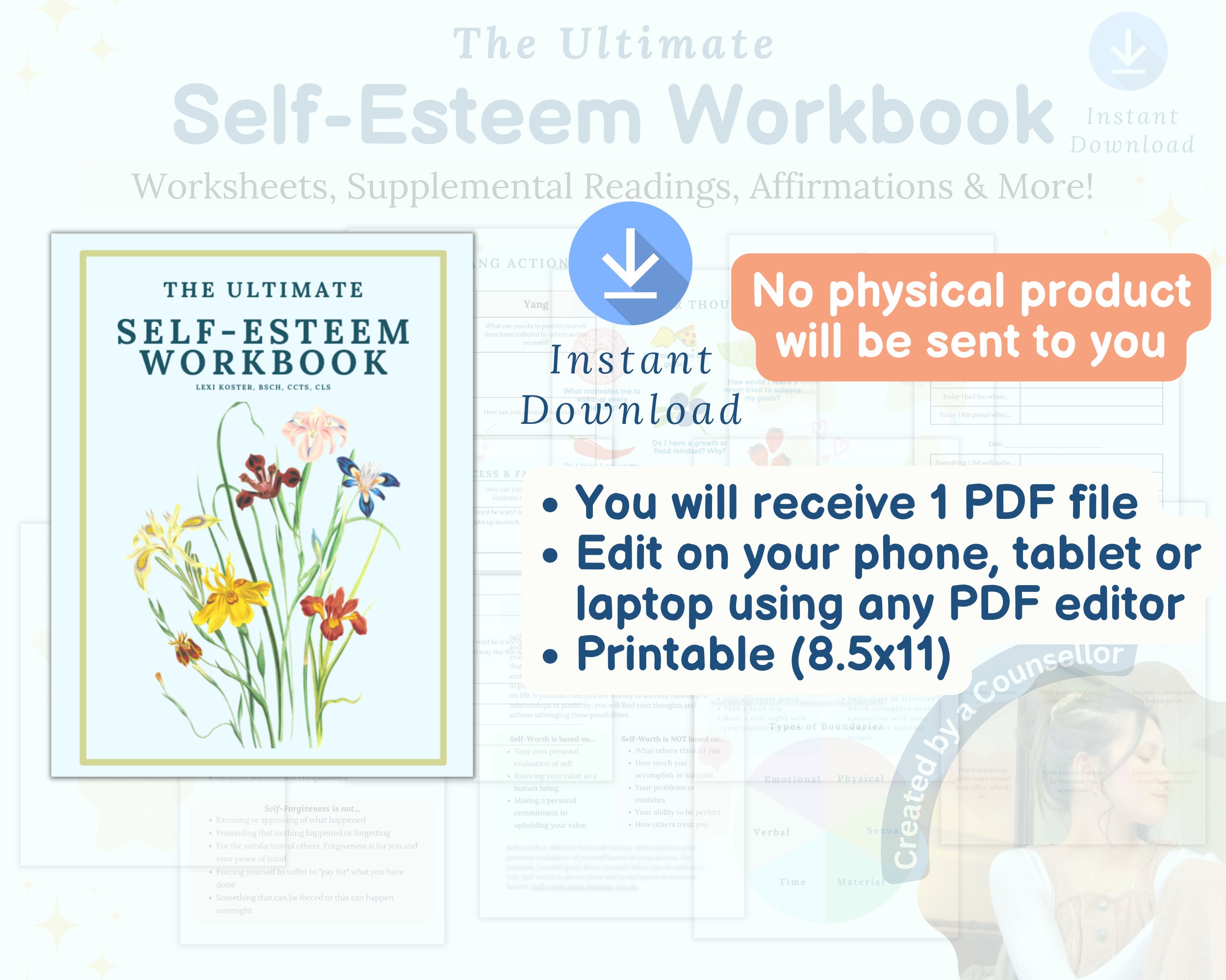 Self Esteem Worksheets Self Worth Worksheet, Inner Critic, Confidence ...