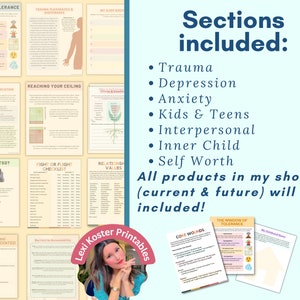 Whole Shop Therapy Bundle, Therapy Worksheets, Trauma Therapy, PTSD ...