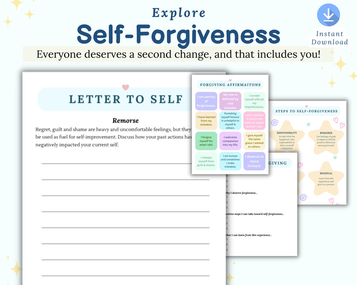 Self Esteem Worksheet Bundle Confidence Worksheets, Self Worth Journal ...
