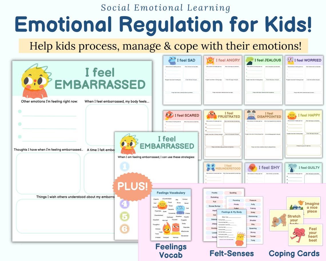 Emotional Regulation Kids, Kids Therapy Worksheets, Kids Anxiety Relief ...