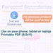 Personal Boundaries Worksheets, Therapy Worksheets, SEL, Social ...