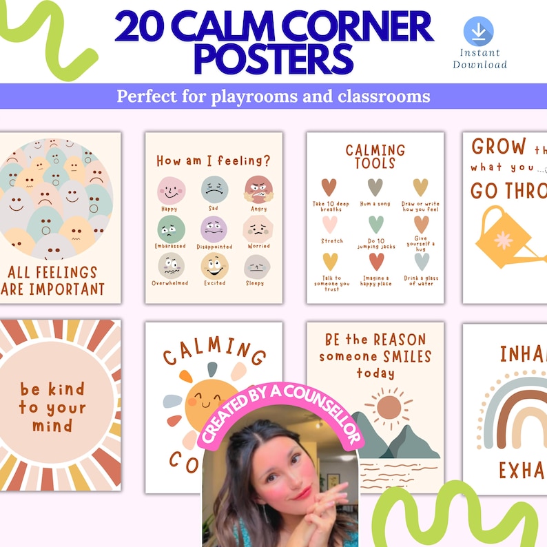 Calm Corner Posters for Kids | Printable Calm Down Corner Decor ...