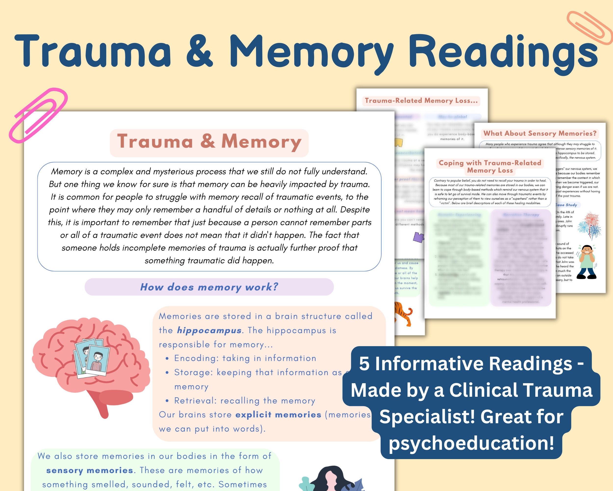 Trauma and Memory, Somatic Therapy, Trauma Worksheets, Nervous System ...
