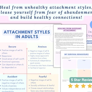 Attachment Styles Workbook, Heal Anxious Attachment, Core Wounds ...