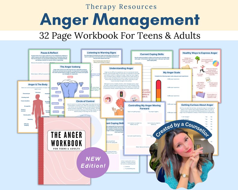 Anger Management Workbook, Anger Therapy, Anger Worksheets, Anger ...