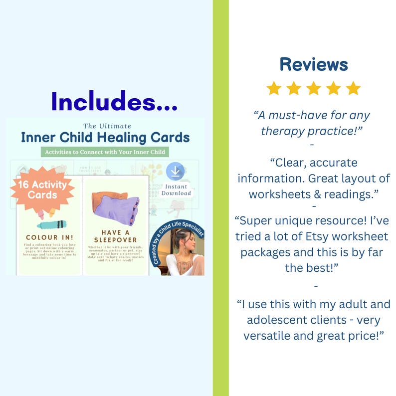 Inner Child Healing Worksheet Bundle, Heal Your Inner Child, Shadow ...