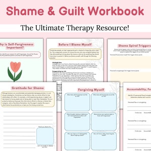 Shame Workbook, Shame Worksheets, Shame Spiral, Guilt Worksheet ...