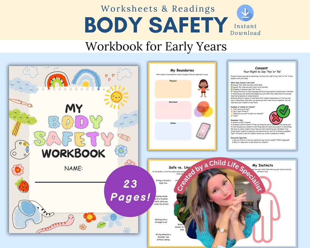 Body Safety Workbook, Child Protection, Kids Boundaries and Consent ...