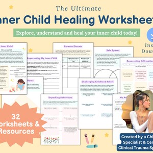 Inner Child Healing Worksheet Bundle, Heal Your Inner Child, Shadow ...