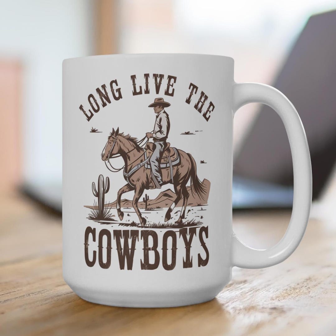 Rustic Western Cowboy Coffee Mug Ranch Style Drinkware for Horse Lovers ...