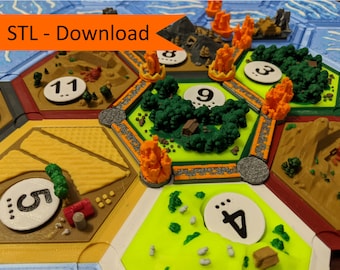 Magnetic Settlers of Catan - Etsy