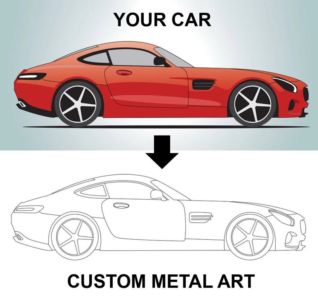 Custom Car Metal Silhouette Wall Art Your Own Car Wall Decor - Etsy